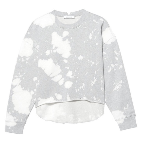 Frame Denim | Sweaters | Frame Gray And White Splatter Sweatshirt ...